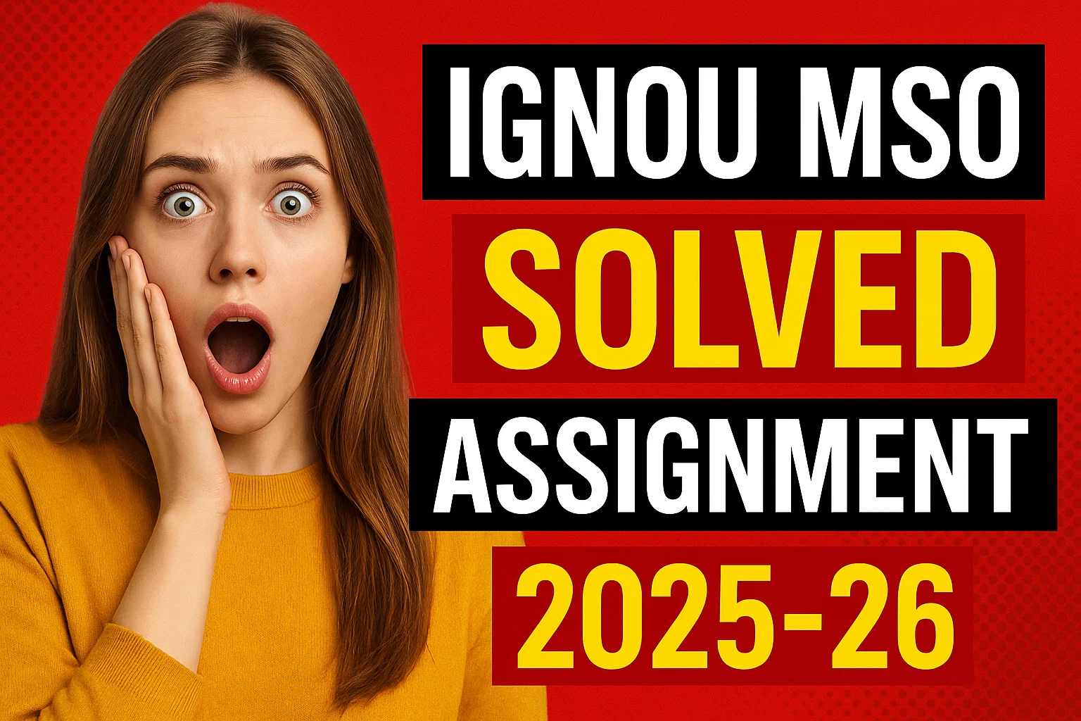 IGNOU MSO SOLVED ASSIGNMENT 2025-26 FREE
